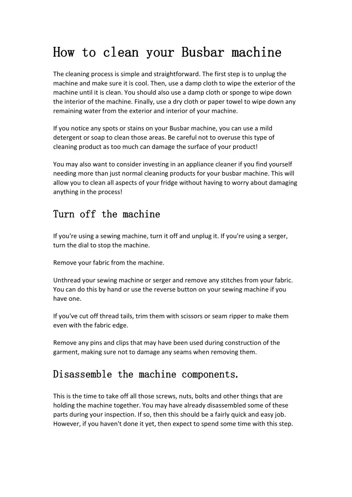 PPT - How to clean your Busbar machine_20220512133941 PowerPoint ...