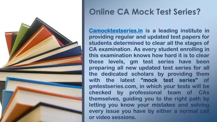 PPT - mock test series PowerPoint Presentation, free download - ID:11335848