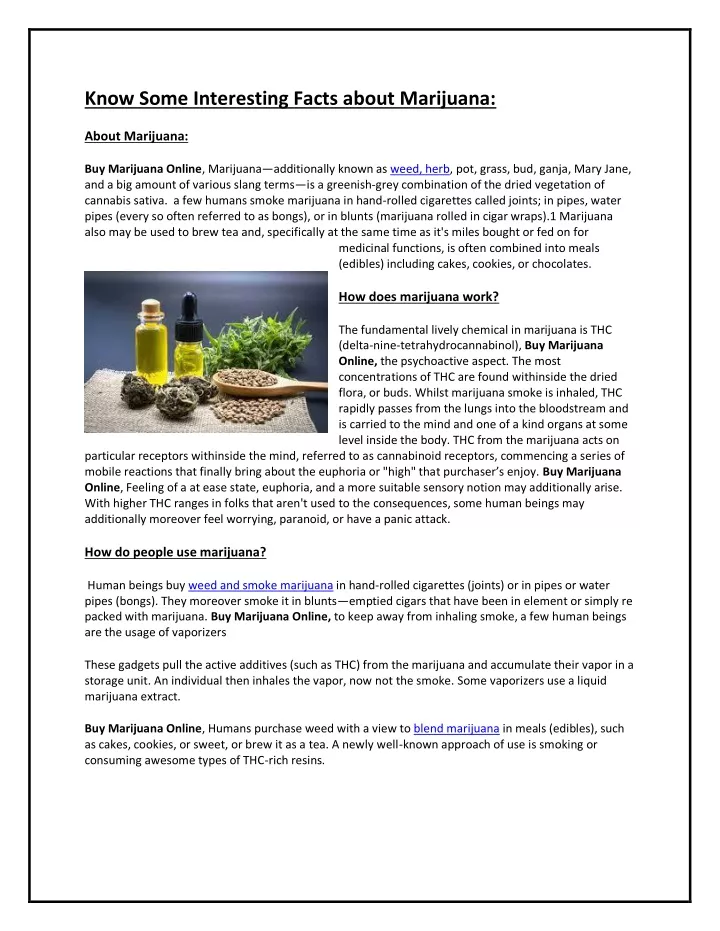 PPT - Know Some Interesting Facts about Marijuana PowerPoint ...