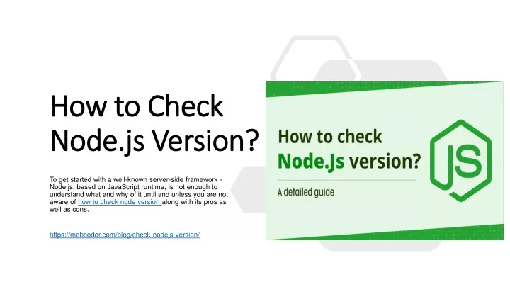 PPT How To Check Node js Version PowerPoint Presentation Free 