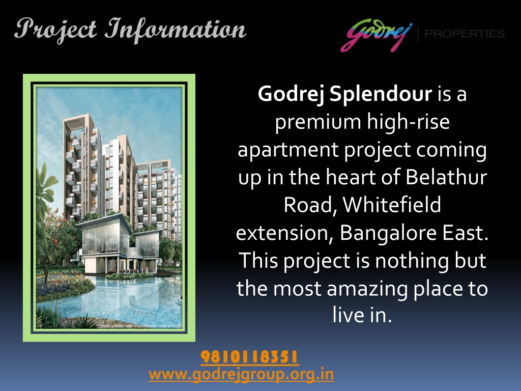 PPT - Godrej Splendour Bangalore | Developed 1, 2, and 3 BHK ...