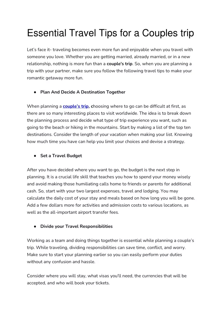 PPT - Couples Trip PowerPoint Presentation, free download - ID:11338236