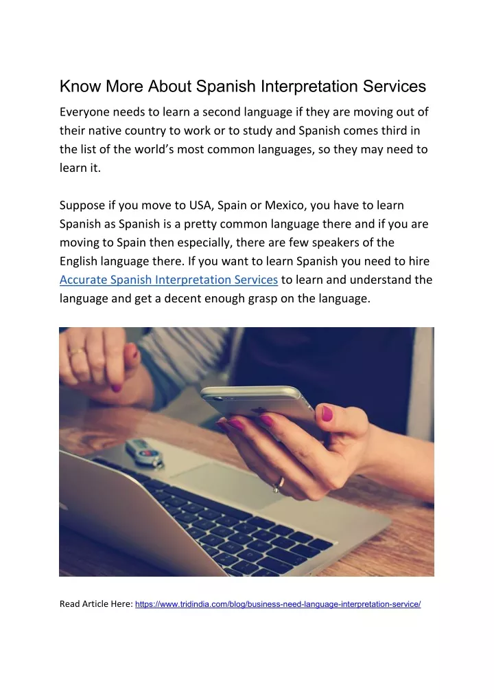 PPT - Know More About Spanish Interpretation Services PowerPoint ...