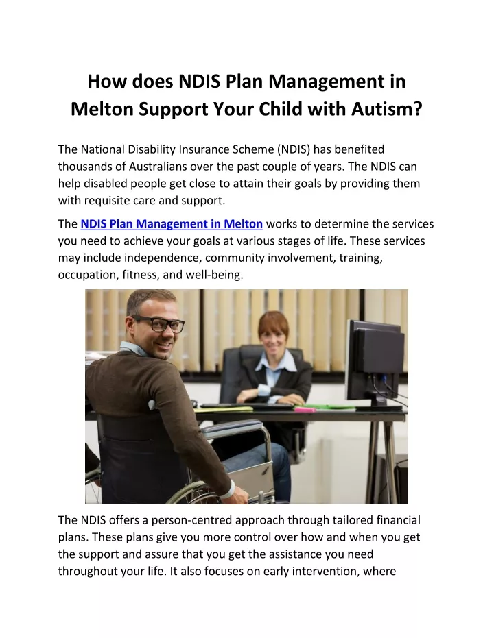 PPT - How does NDIS Plan Management in Melton Support Your Child with ...