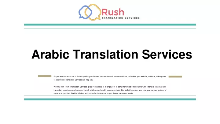 PPT - Arabic Translation Services PowerPoint Presentation, free ...