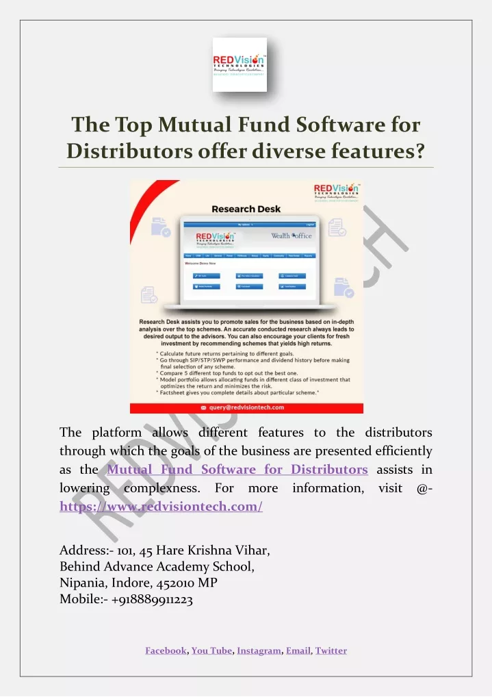 PPT - The Top Mutual Fund Software for Distributors offer diverse ...