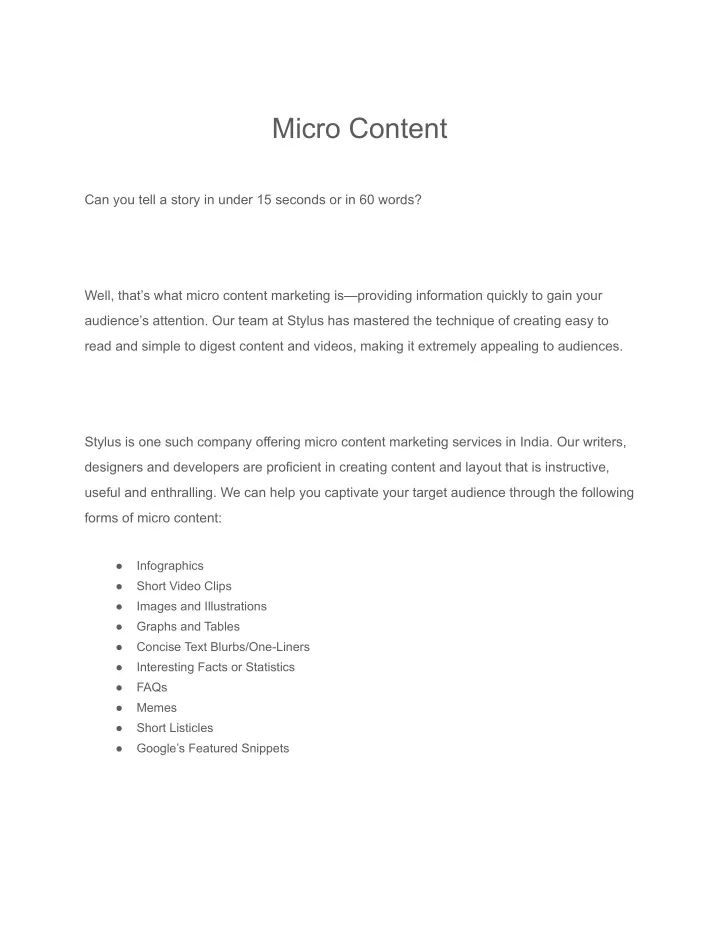 PPT - Micro Content PowerPoint Presentation, free download - ID:11341232