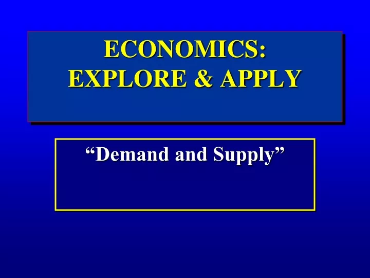 PPT - Explore & Apply DD &SS PowerPoint Presentation, free download ...
