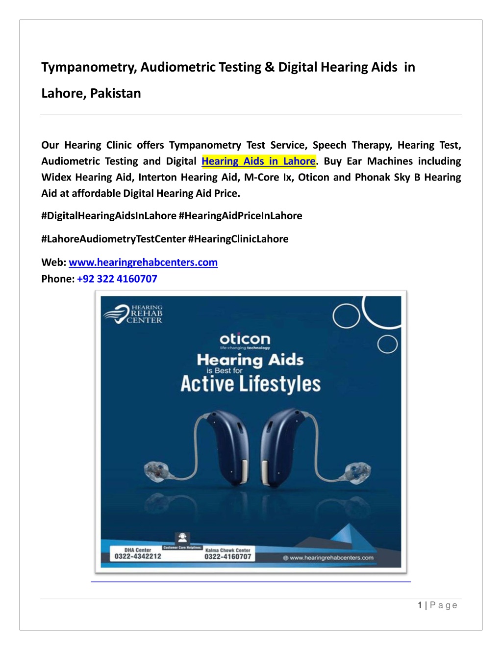 Ppt Tympanometry Audiometric Testing And Digital Hearing Aids In