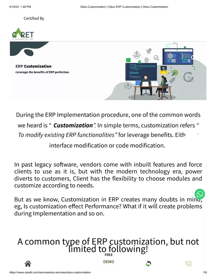 Ppt Odoo Customization Odoo Erp Customization Odoo Customization Powerpoint Presentation 5132