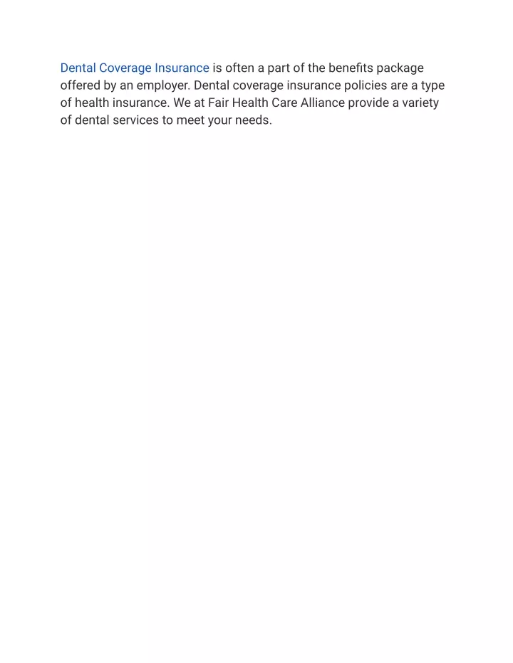 PPT - Dental Coverage Insurance PowerPoint Presentation, free download ...