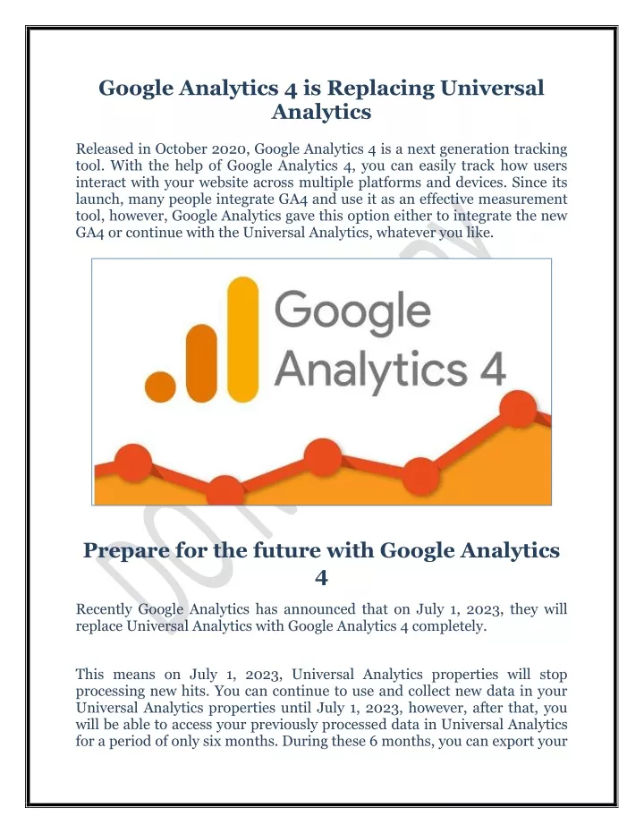PPT - Google Analytics 4 is Replacing Universal Analytics PowerPoint Presentation - ID:11347924