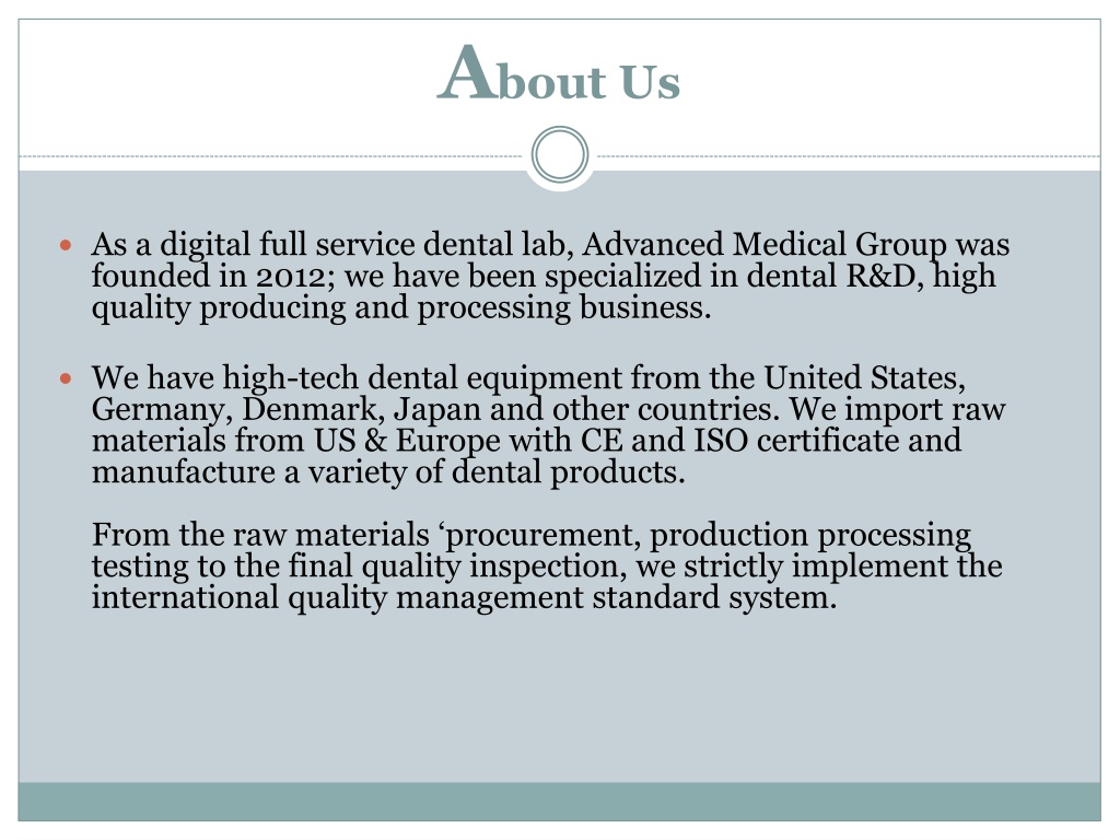 PPT - Advance Dental Lab China PowerPoint Presentation, free download ...