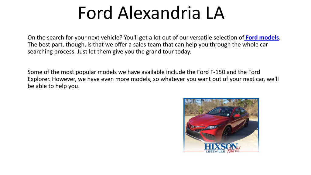 PPT - Used Cars In Alexandria PowerPoint Presentation, free download ...