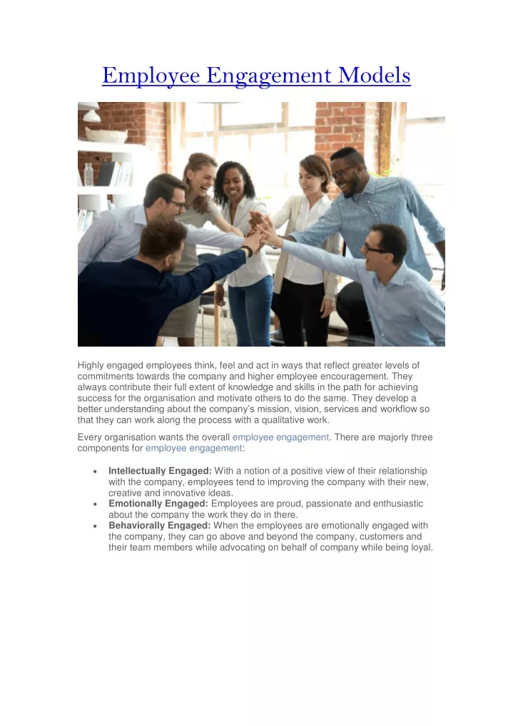 PPT - Employee Engagement Models PowerPoint Presentation, free download ...