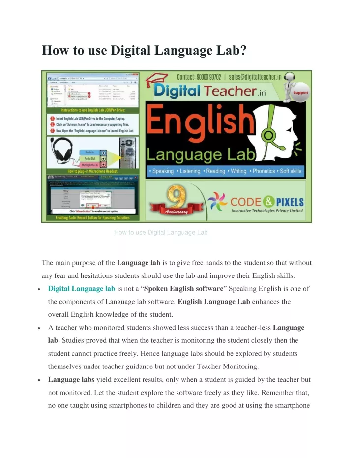 PPT - English Language Lab PowerPoint Presentation, free download - ID ...