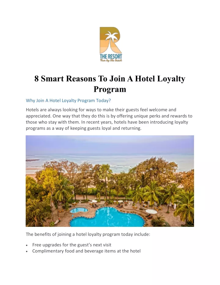 PPT - 8 Smart Reasons To Join A Hotel Loyalty Program PowerPoint ...
