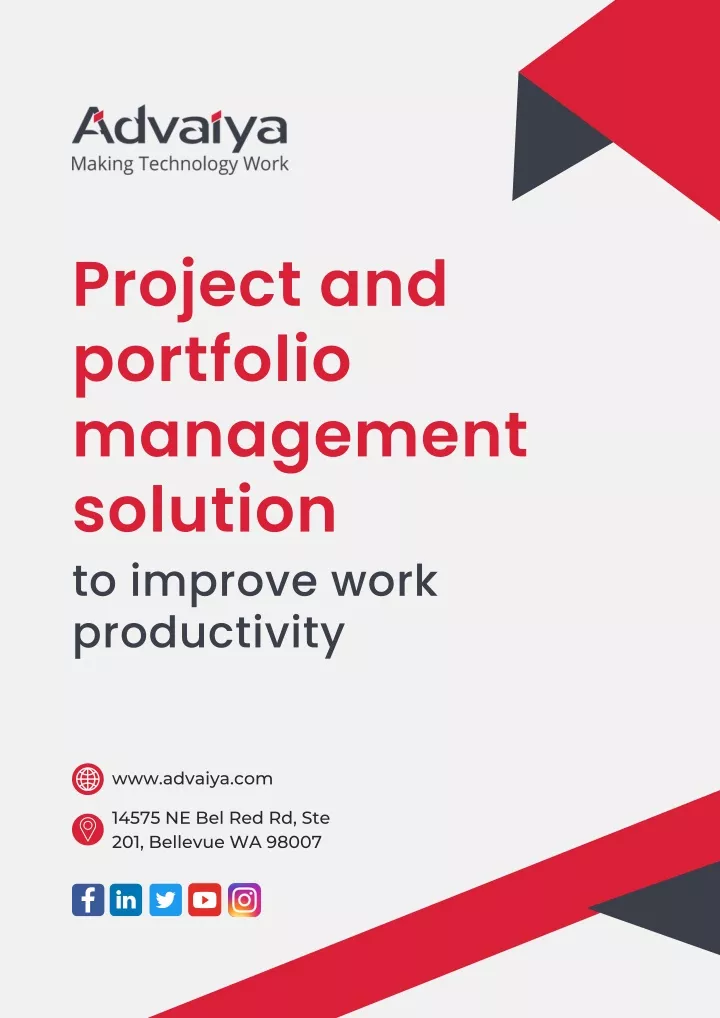 PPT - Project and portfolio management solution to improve work ...