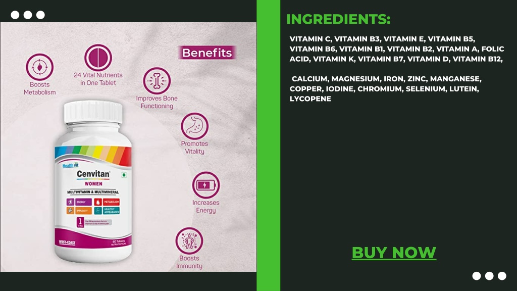 PPT - Healthvit Cenvitan - Best Multivitamin Tablets for Women ...
