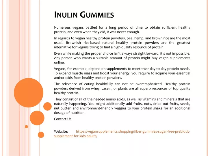 PPT - Inulin Gummies PowerPoint Presentation, free download - ID:11351562