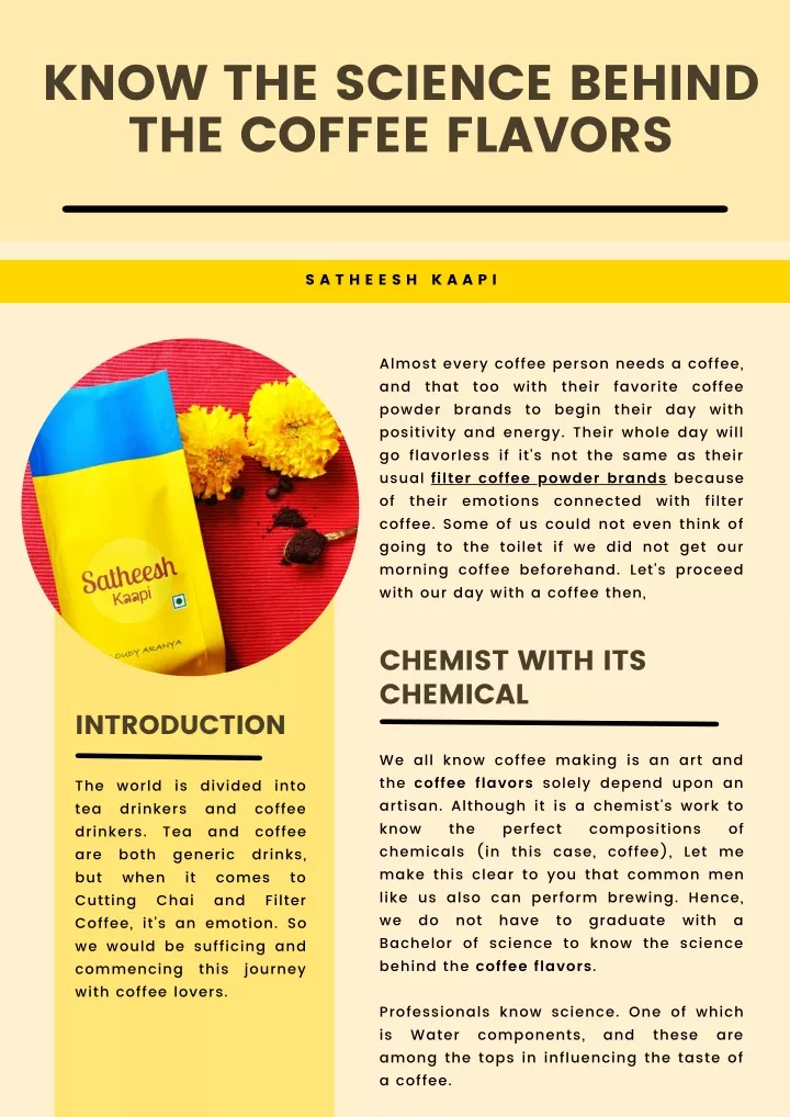 PPT - Know The Science Behind The Coffee flavors PowerPoint ...