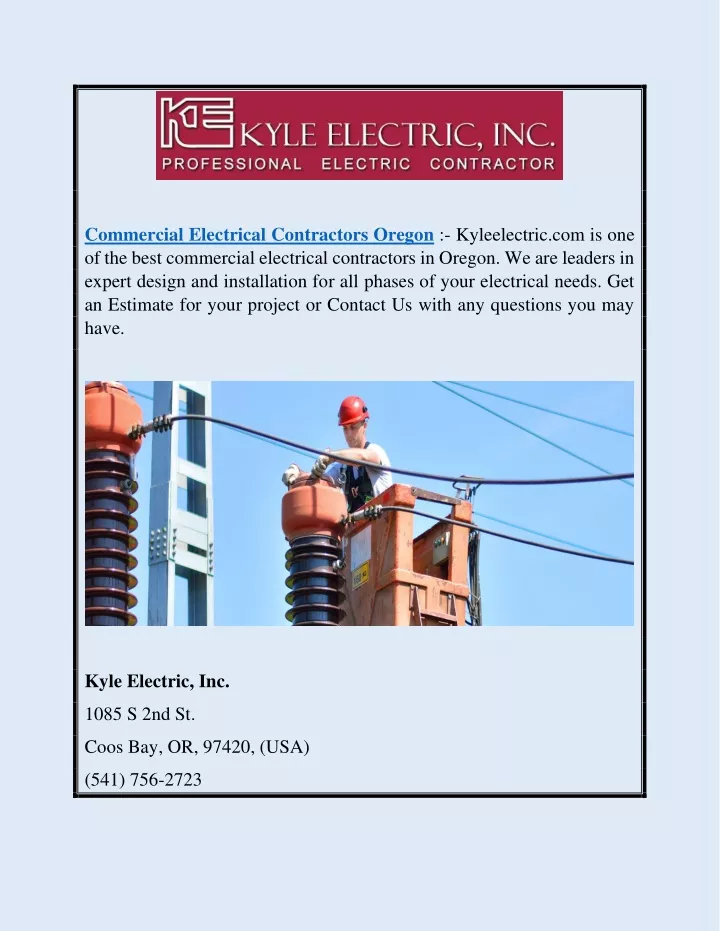 PPT - Commercial Electrical Contractors Oregon | Kyleelectric.com ...