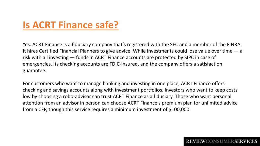 PPT - ACRT Financial Reviews PowerPoint Presentation, free download ...