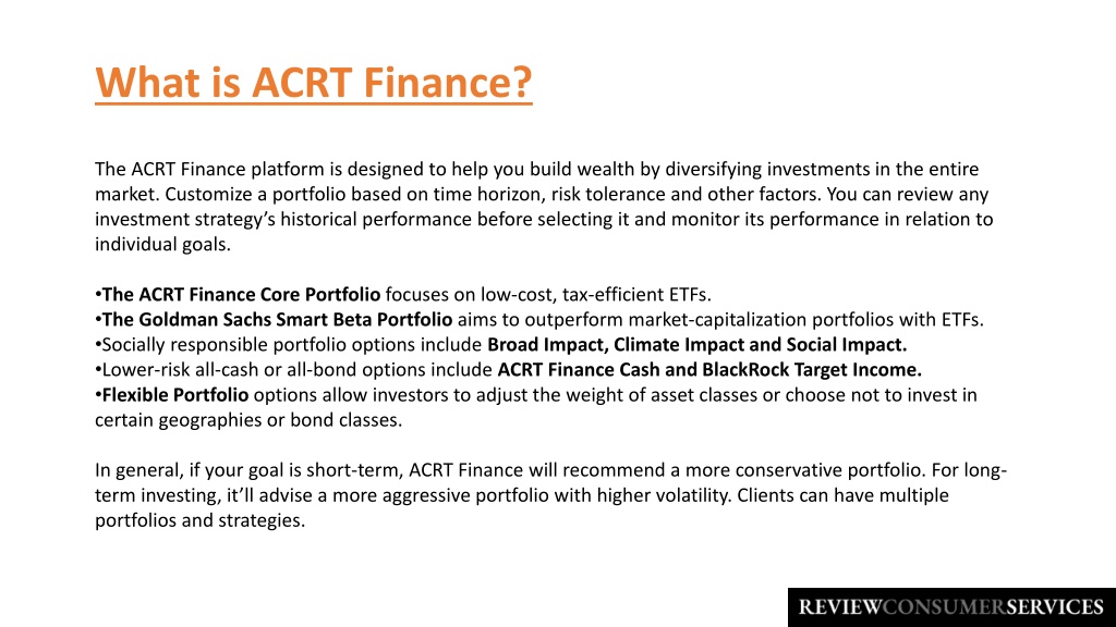 PPT - ACRT Financial Reviews PowerPoint Presentation, free download ...