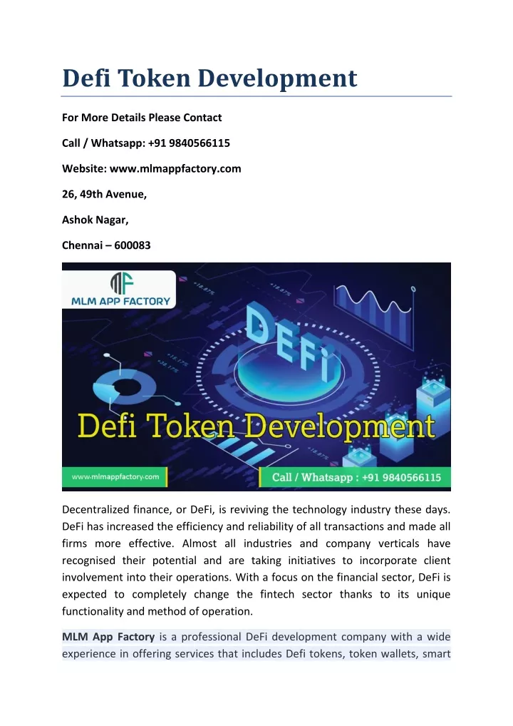 PPT - Defi Token Development PowerPoint Presentation, free download ...