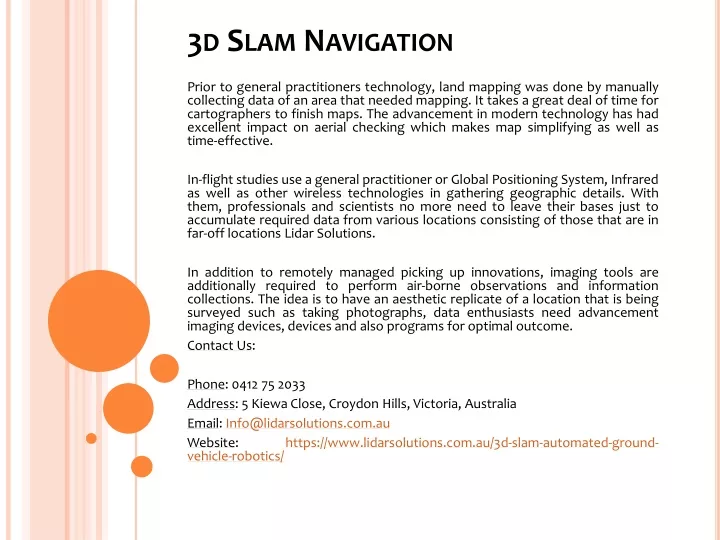 PPT - 3d Slam Navigation PowerPoint Presentation, free download - ID ...