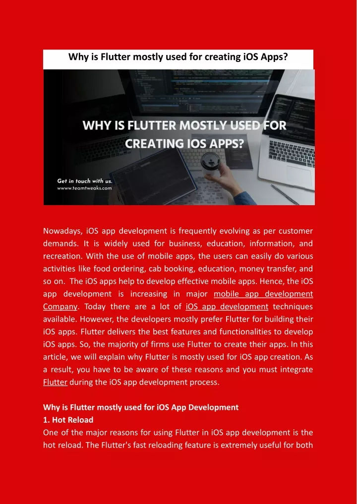 PPT - Why Flutter is Mostly Used for Creating iOS Apps PowerPoint ...