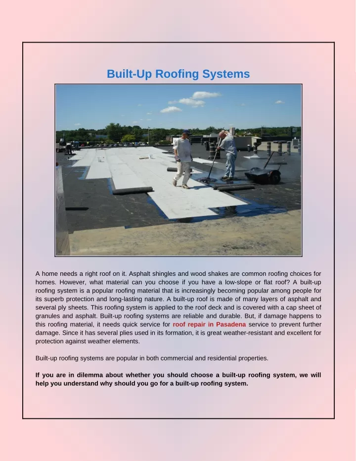 PPT - What Are Built-Up Roofing Systems? PowerPoint Presentation, free ...