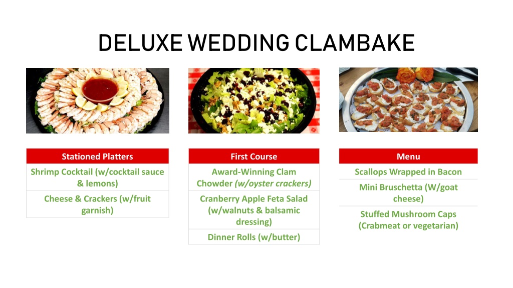 PPT - Catering Menu in Ipswich Clambake PowerPoint Presentation, free ...
