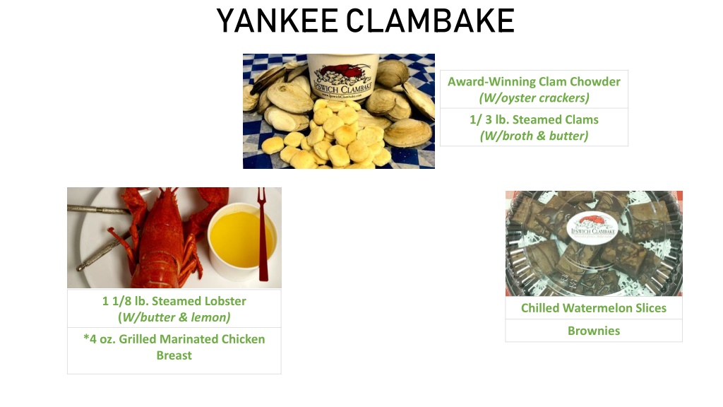 PPT - Catering Menu in Ipswich Clambake PowerPoint Presentation, free ...
