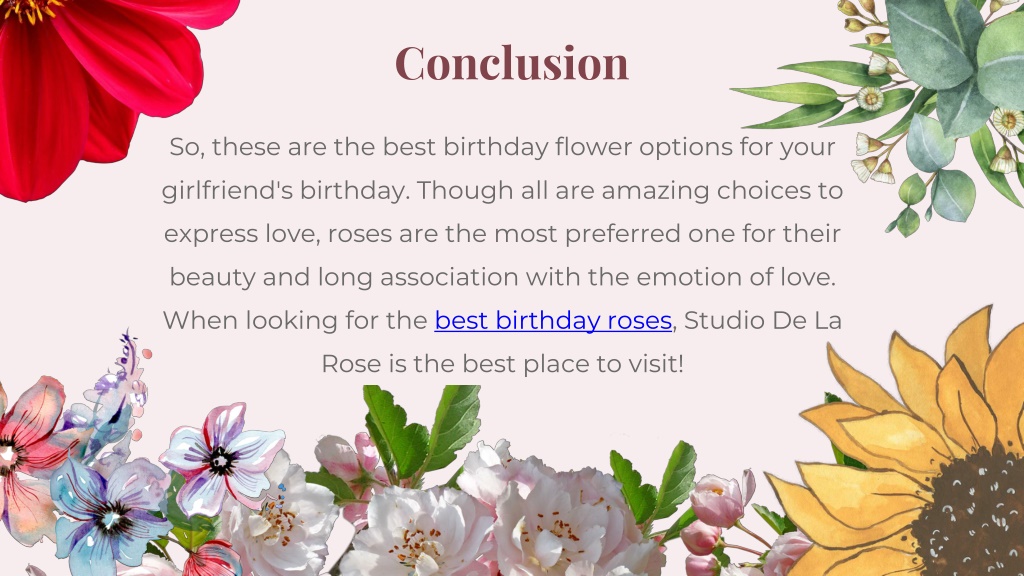 PPT - Best Flowers to Gift Your Girlfriend on Her Birthday PowerPoint ...