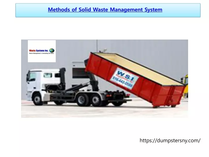 PPT - Methods of Solid Waste Management System PowerPoint Presentation ...