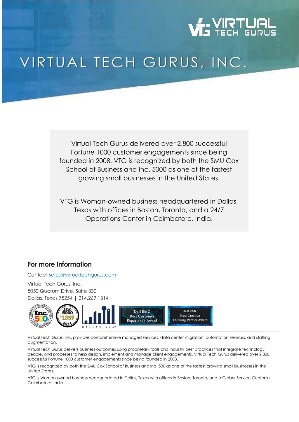 PPT - VTG Corporate Services Brief PowerPoint Presentation, free ...