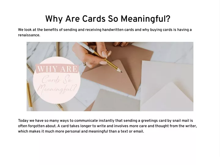 PPT - Why Are Cards So Meaningful? PowerPoint Presentation, free ...
