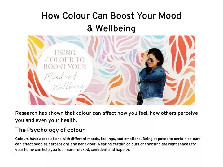PPT - How Colour Can Boost Your Mood & Wellbeing PowerPoint ...