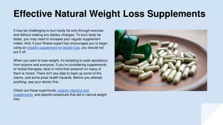 PPT - Effective Natural Weight Loss Supplements PowerPoint Presentation ...