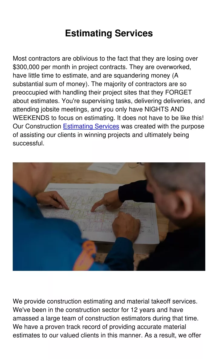 PPT - Estimating Services PowerPoint Presentation, free download - ID:11362132