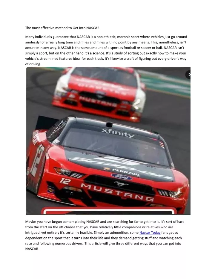 PPT - Nascar Race Today PowerPoint Presentation, free download - ID ...