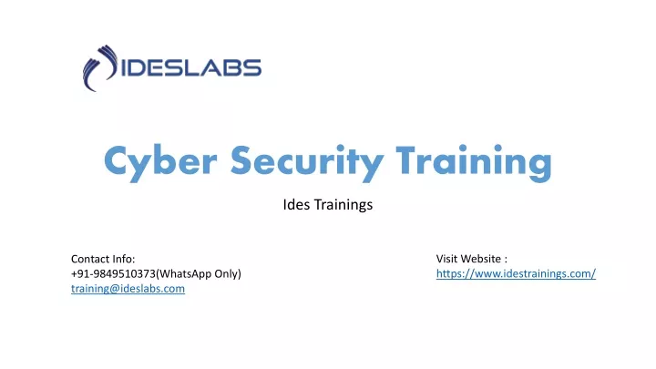 PPT - Cyber Security Training - IDESTRAININGS PowerPoint Presentation ...