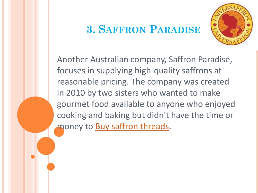 PPT - 5 Best Saffron Brands In Australia PowerPoint Presentation, free ...