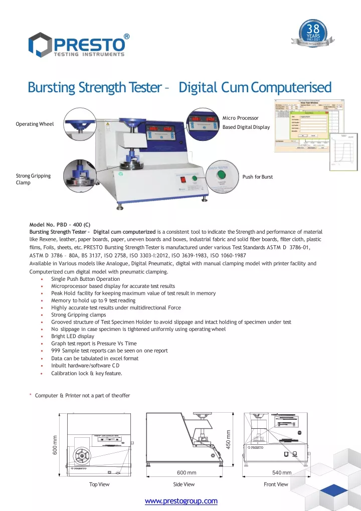 PPT - What Is Bursting Strength Testing instrument? PowerPoint ...