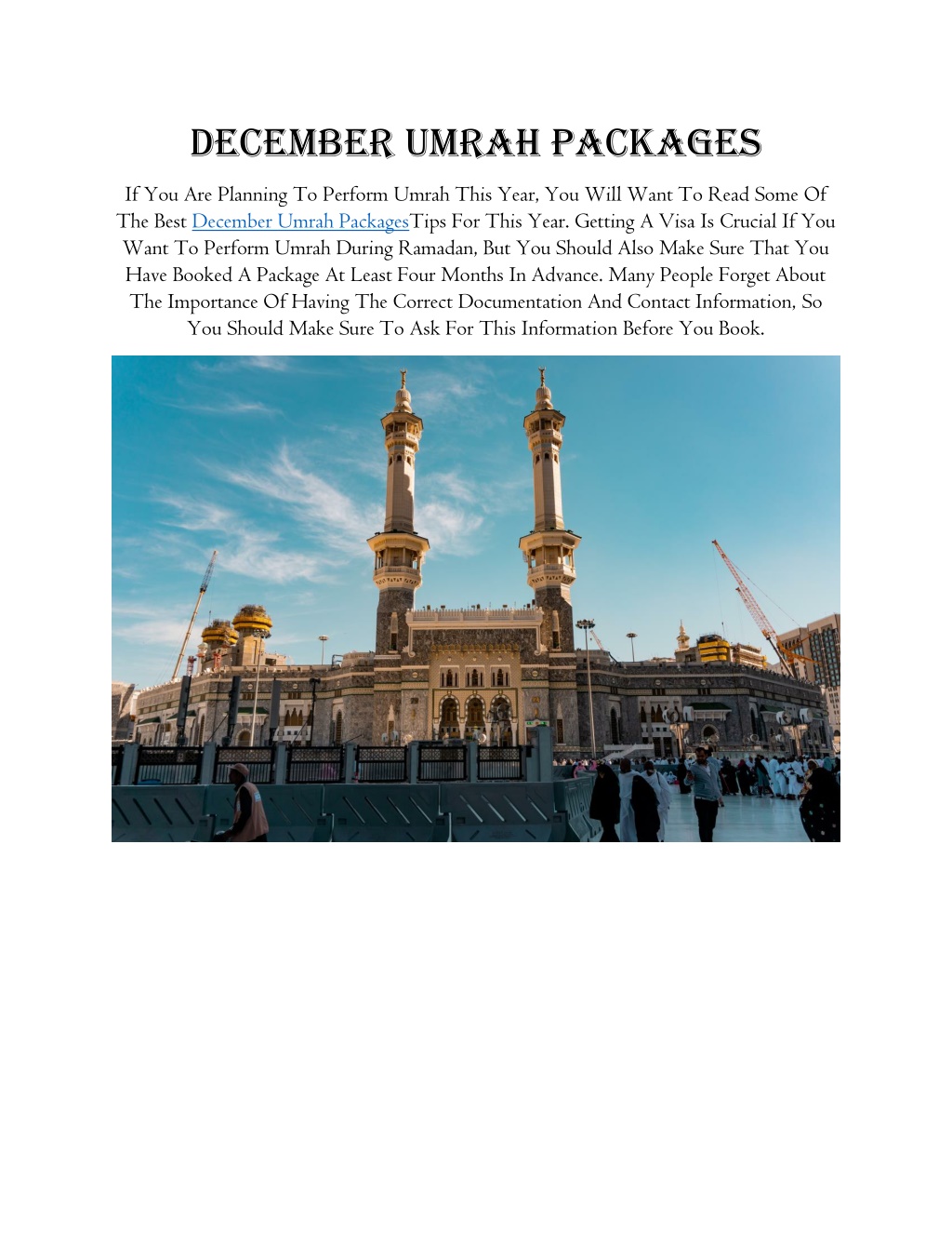 PPT - December Umrah Packages PowerPoint Presentation, free download ...