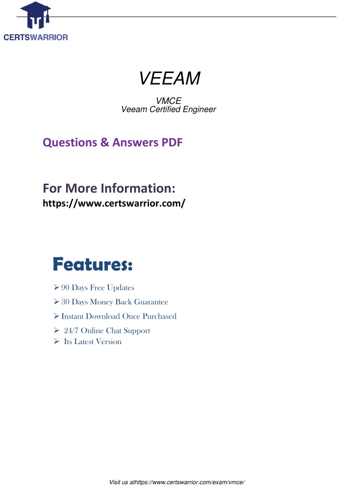 PPT - Prepare VMCE Certification With Veeam VMCE 2022 Dump PowerPoint ...