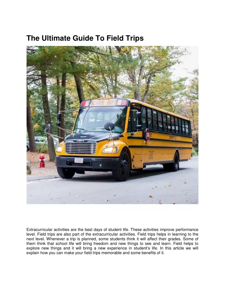 PPT - The Ultimate Guide To Field Trips PowerPoint Presentation, free ...