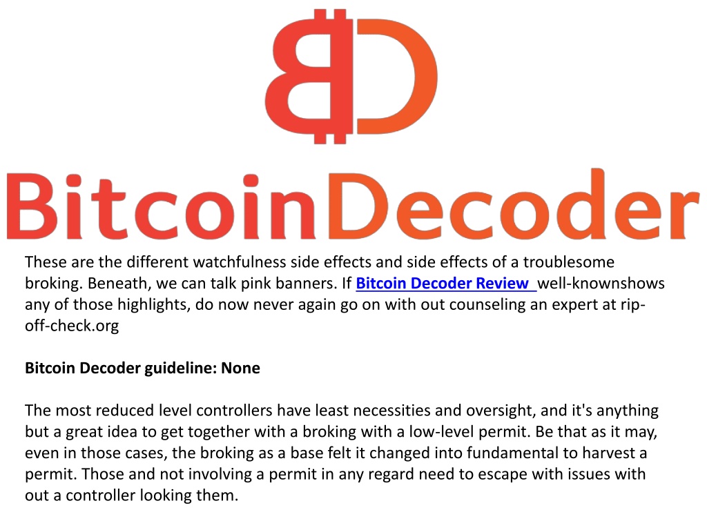 PPT - Bitcoin Decoder Review PowerPoint Presentation, free download ...