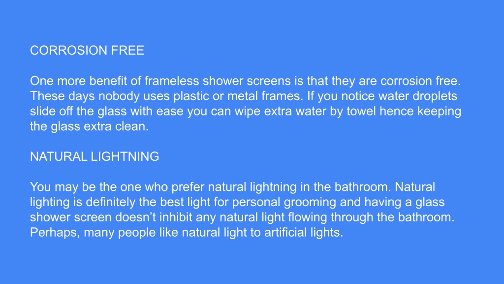 PPT - BENEFITS OF FRAMELESS SHOWER SCREEN PowerPoint Presentation, free ...